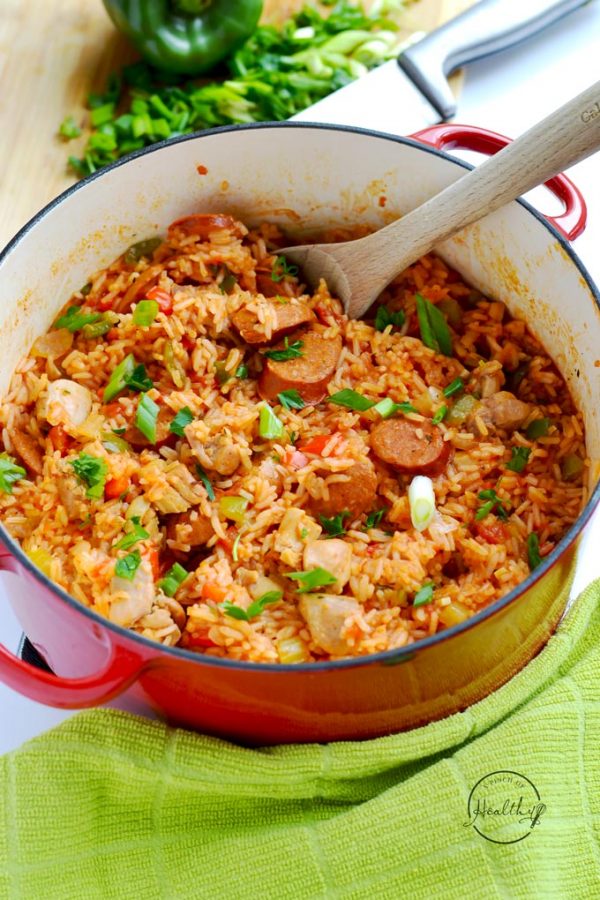 Chicken and Sausage Jambalaya (One Pot) - A Pinch of Healthy
