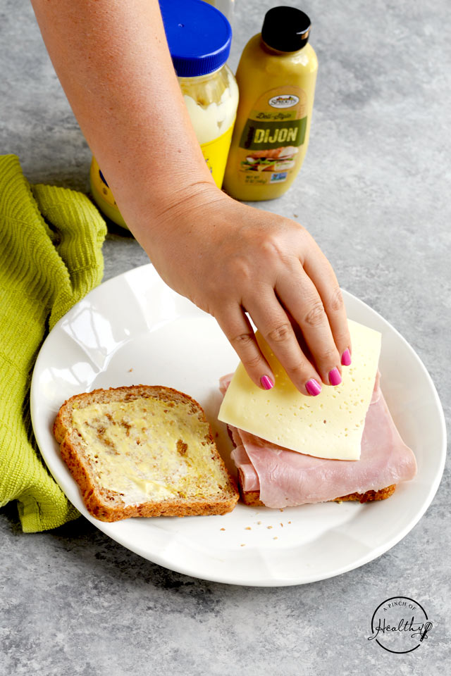 Grilled Ham and Cheese (with honey mustard) - A Pinch of Healthy
