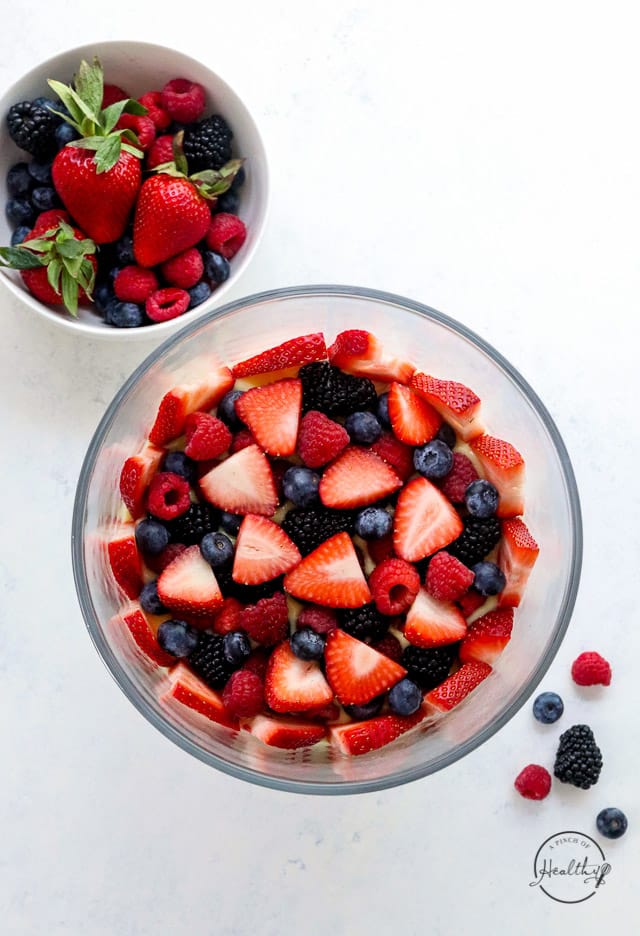 Berry Trifle (easy, light, summery dessert) - A Pinch of Healthy