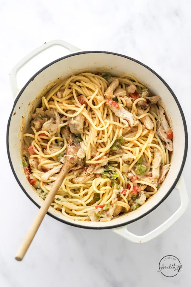 Chicken Spaghetti Recipe - A Pinch of Healthy
