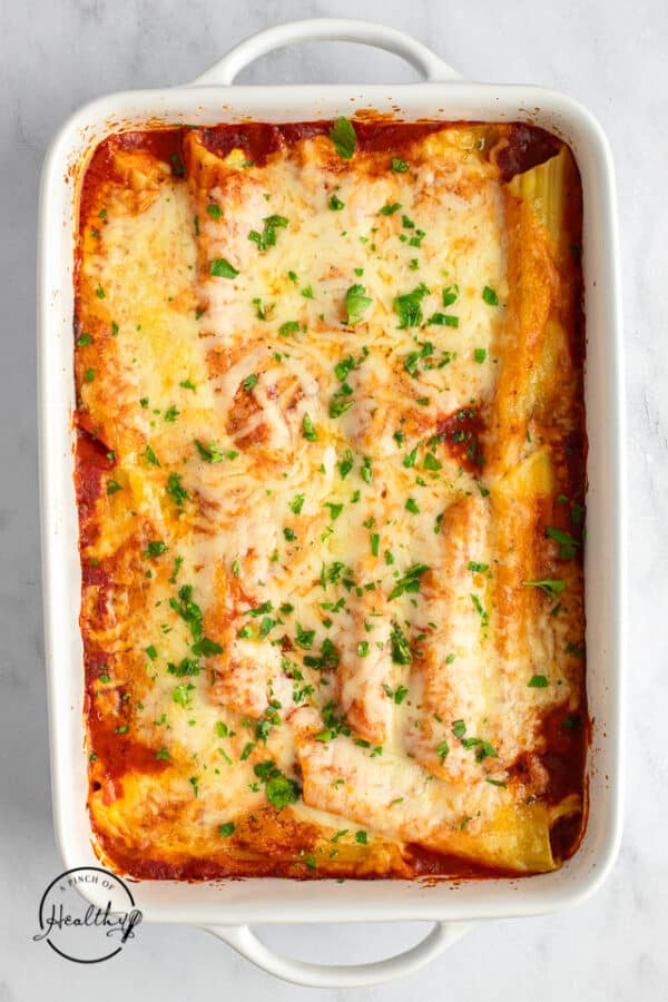 Classic Cheese Manicotti (Perfect Comfort Food!) - A Pinch of Healthy